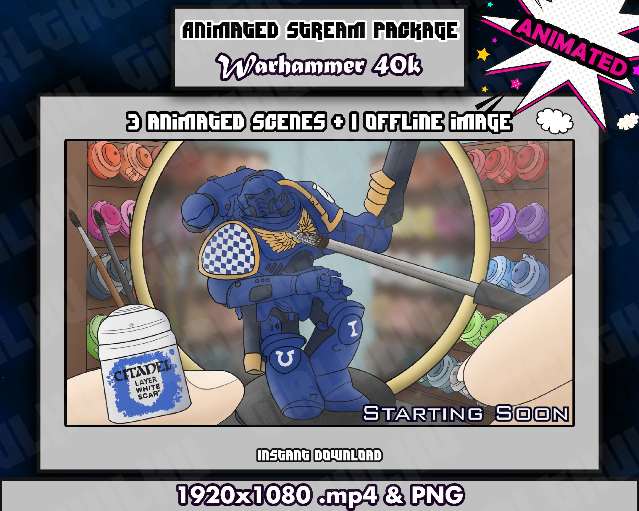 ANIMATED Warhammer 40k Overlay Scenes for Twitch, Youtube, Kick ...