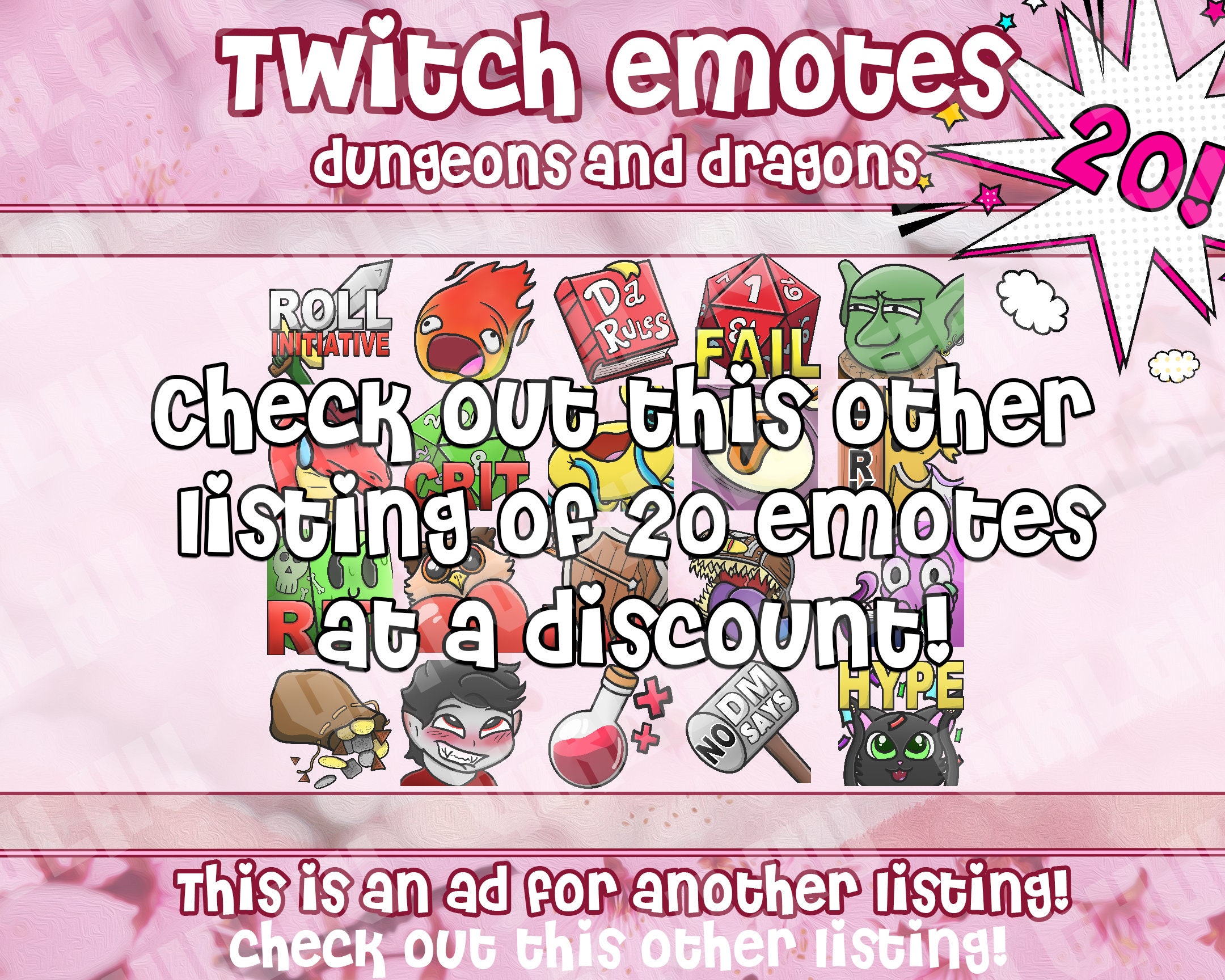 6x Dnd Tabletop Emotes for Twitch, Discord, Youtube | Beginner Pack ...