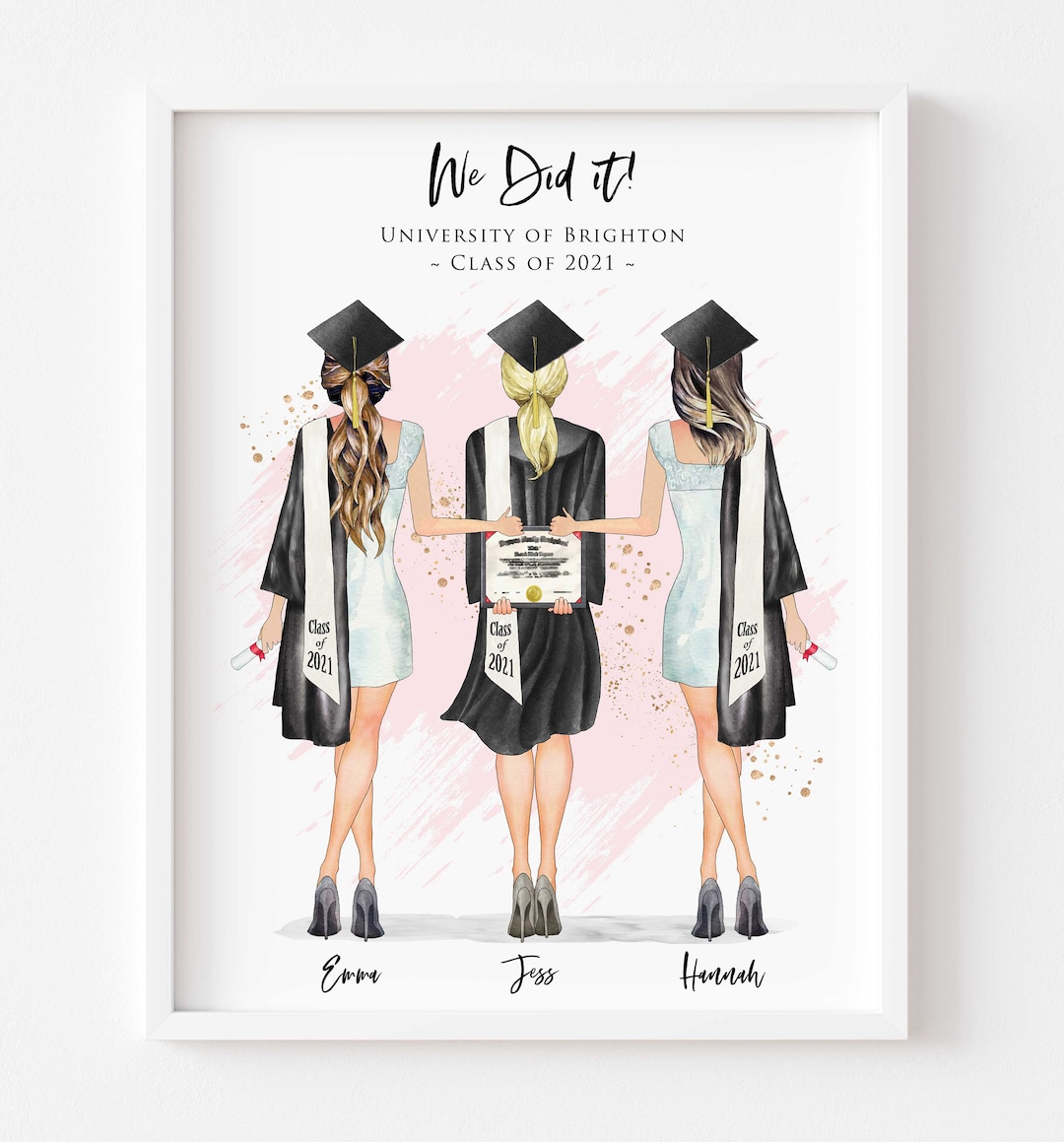 Graduation Congratulations Passed Degree Course Diploma Personalised ...