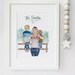 Christmas Family Tree Winter Scene Name Siblings Personalised Picture ...