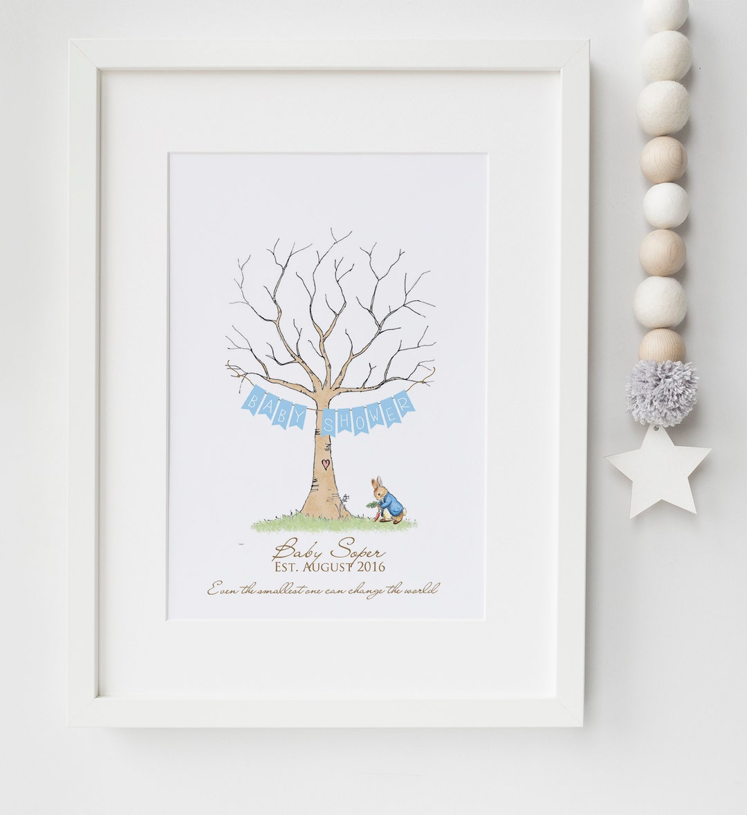 Fingerprint Tree Peter Rabbit Beatrix Potter Personalised Baby - Etsy