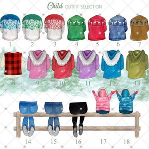 Christmas Family Tree Winter Scene Name Siblings Personalised Picture ...