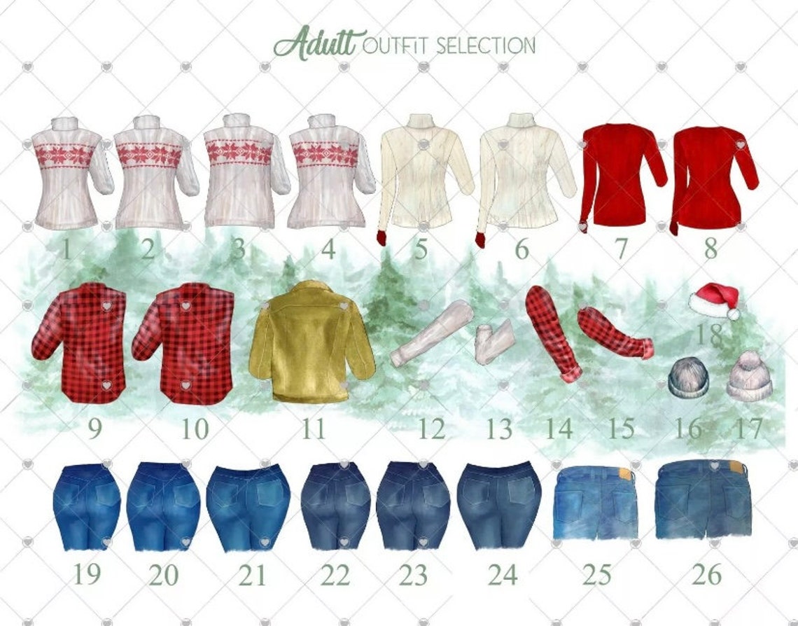 Christmas Family Tree Winter Scene Name Siblings Personalised | Etsy