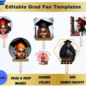 2025 Grad Fan Digital Templates - Etsy