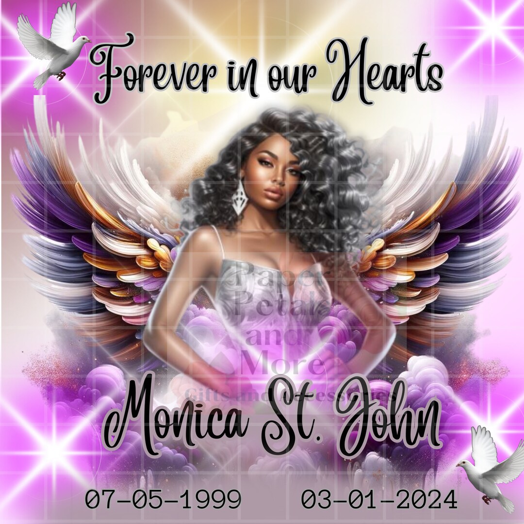 In Loving Memory PNG Angel Wings Abstract, Memorial Keepsake, Memorial ...