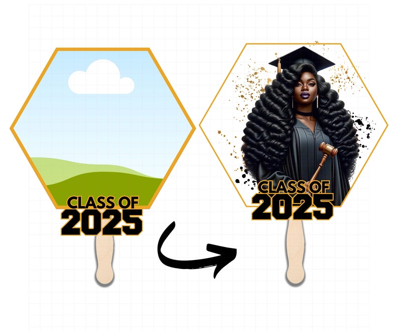 2025 Grad Fan Digital Templates - Etsy