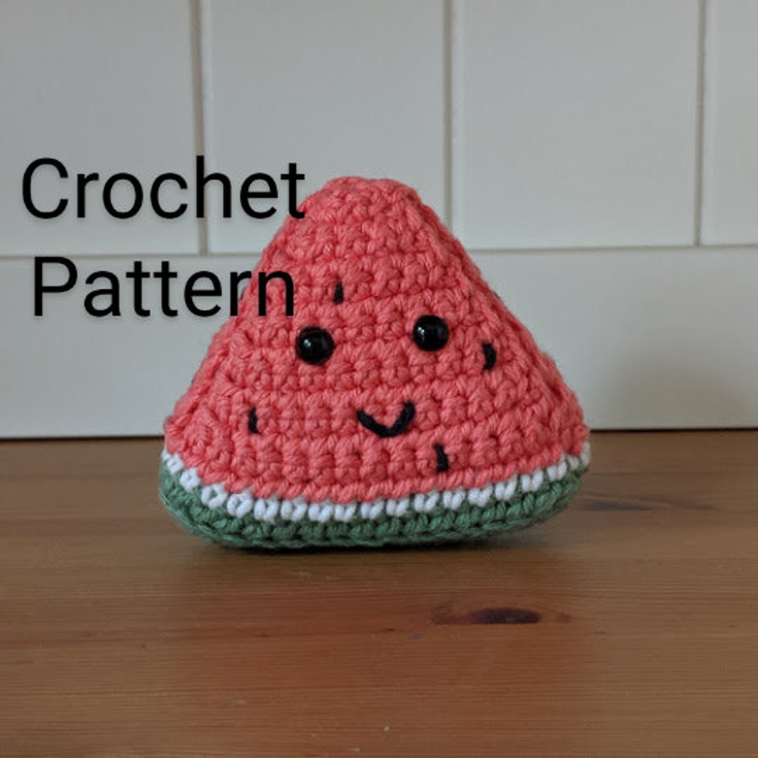 Watermelon Slice Amigurumi Crochet Pattern - Etsy