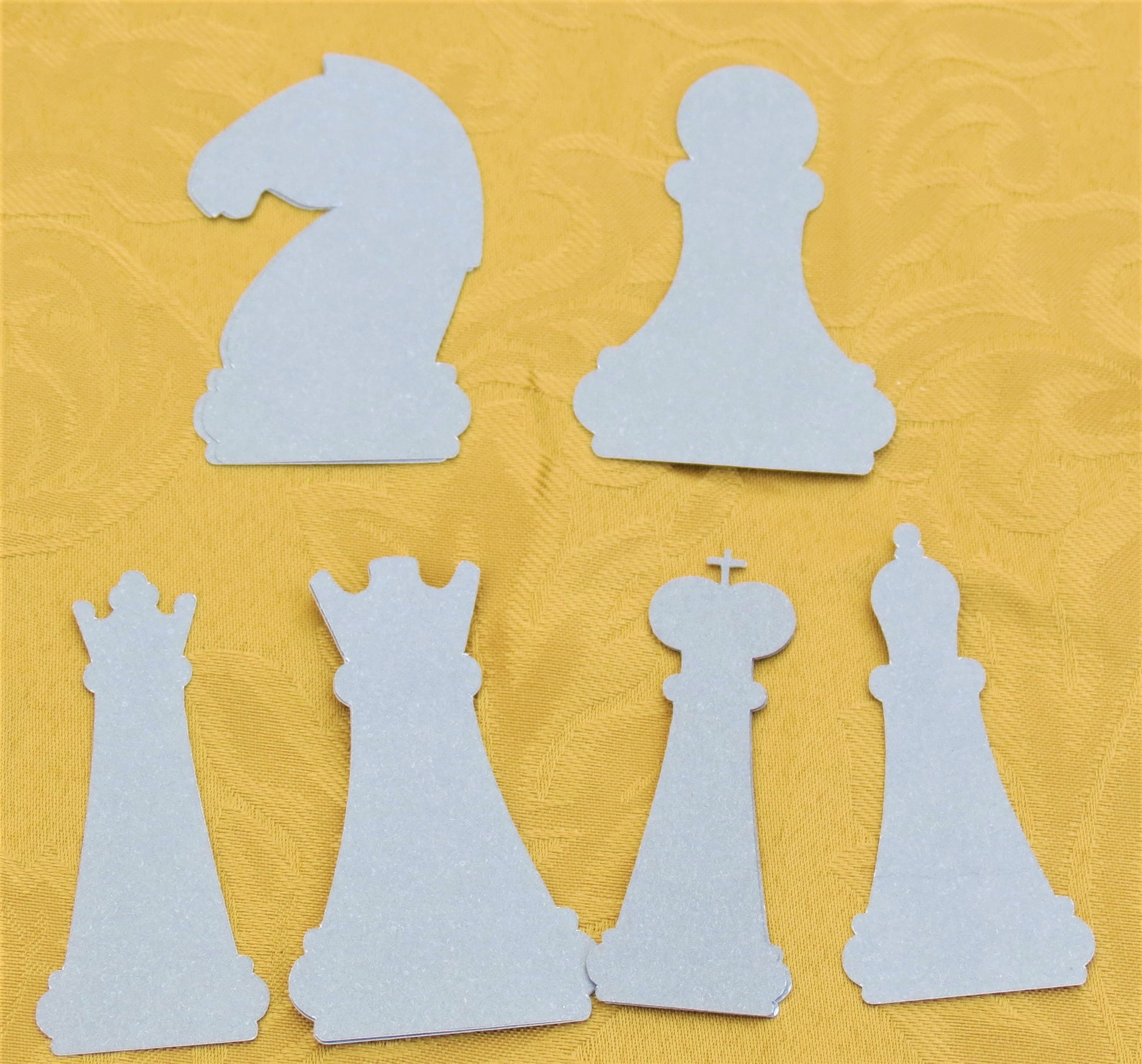 Chess Set Die Cut/checkers Set Cutout Pieces Handmade Embellishments ...
