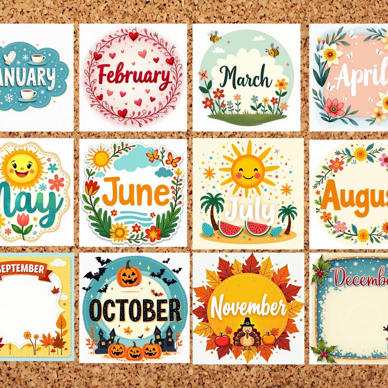 Bullet Journal Stickers Calendar - Etsy