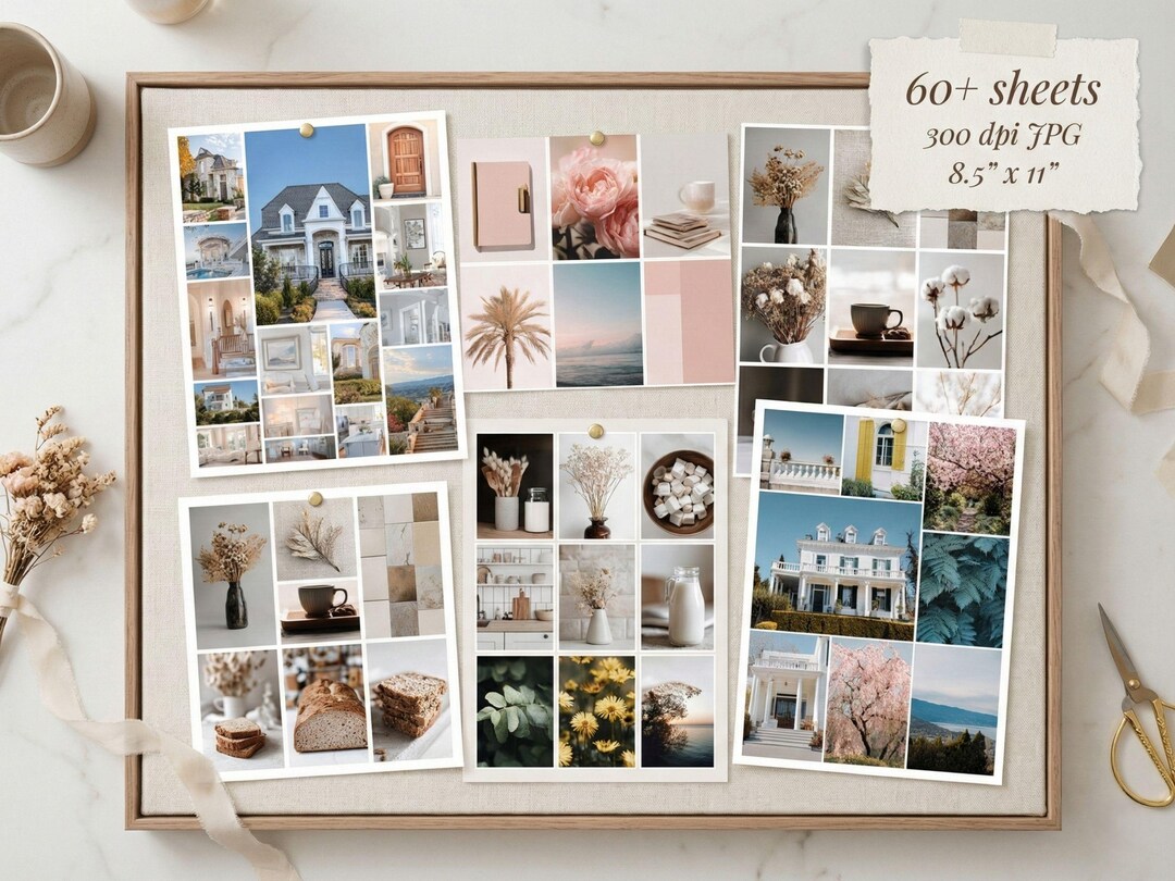 2026 Vision Board Kit Printable. Luxury Lifestyle, Calm Mood, Serenity ...