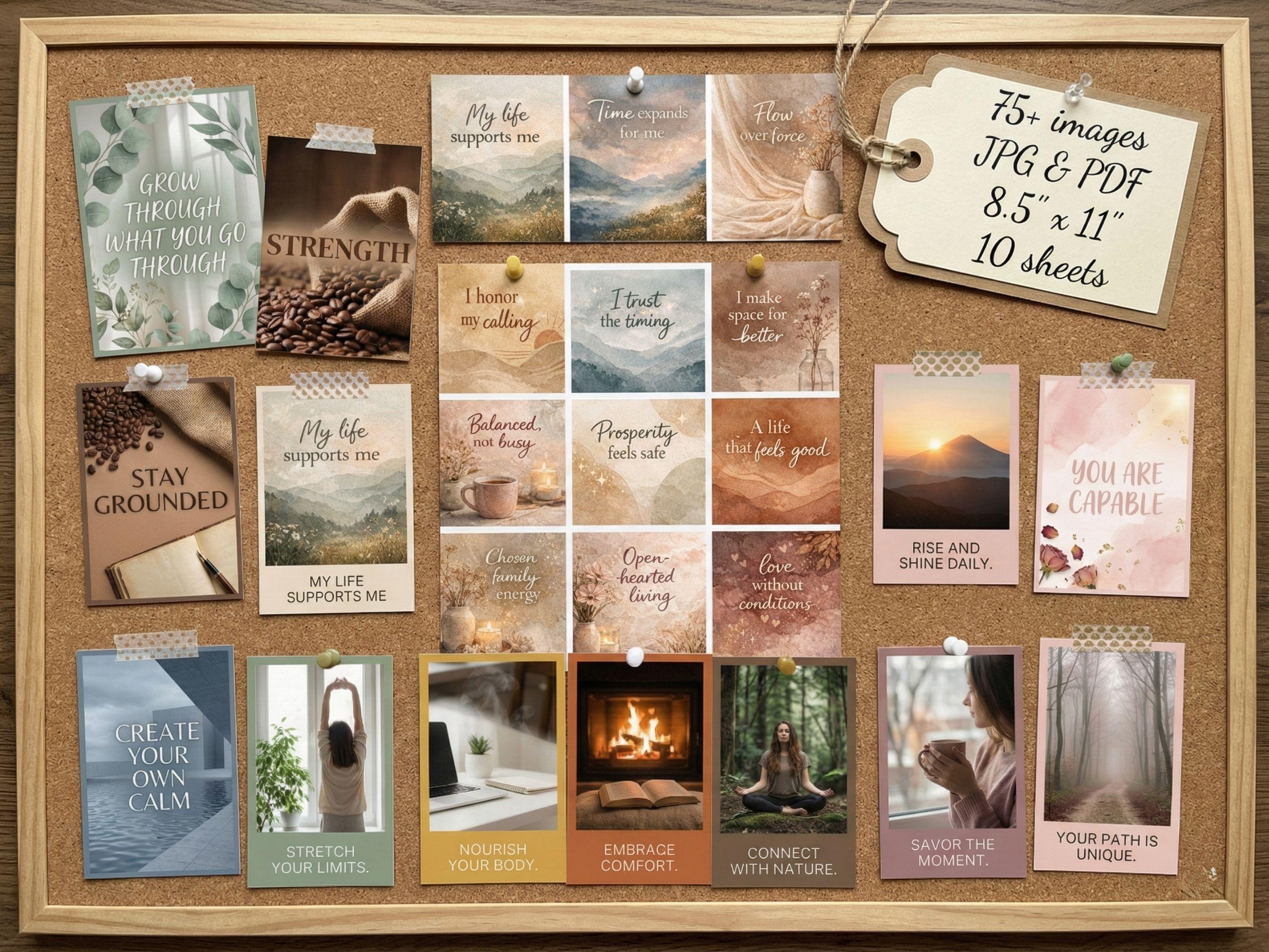 Vision Board Kit Printable Cut Outs. Motivational Affirmation Power ...