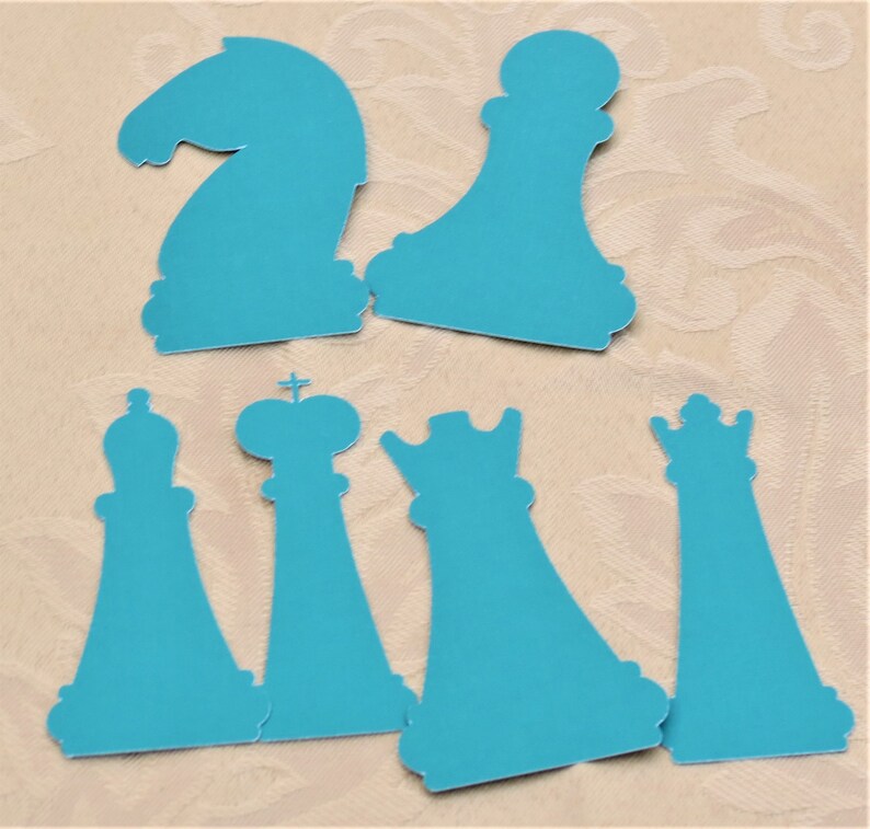 Chess Set Die Cut/checkers Set Cutout Pieces Handmade Embellishments ...