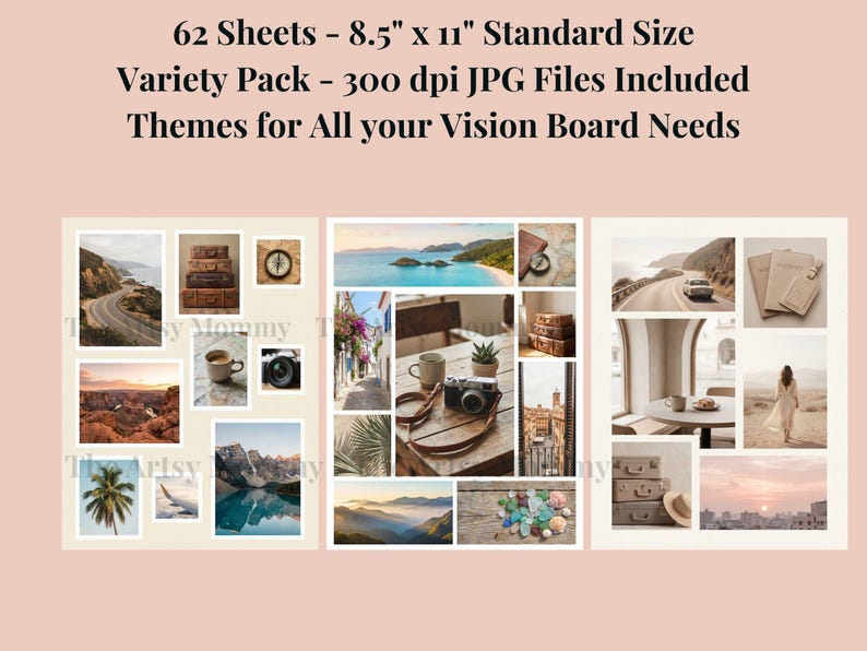 2026 Vision Board Kit Printable. Luxury Lifestyle, Calm Mood, Serenity ...