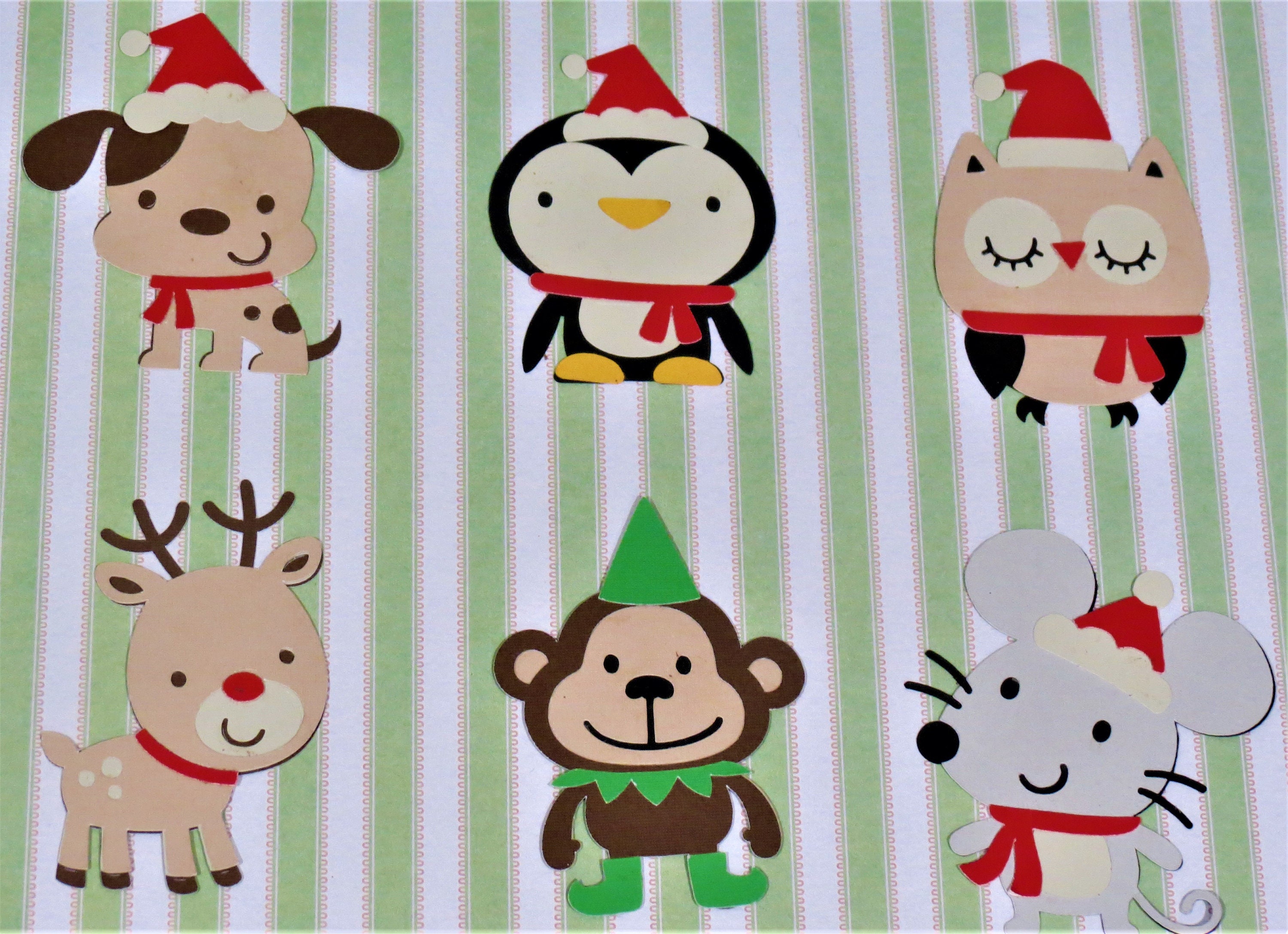 Christmas Animals Die Cuts/Cut Outs for Planners Journals and - Etsy France
