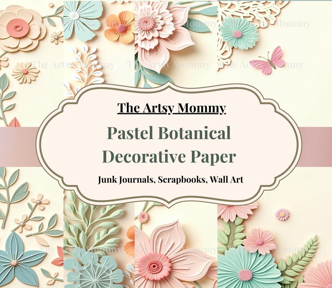 Pastel Floral Paper: Spring Wildflower Prints for Scrapbooking (PDF) - Etsy