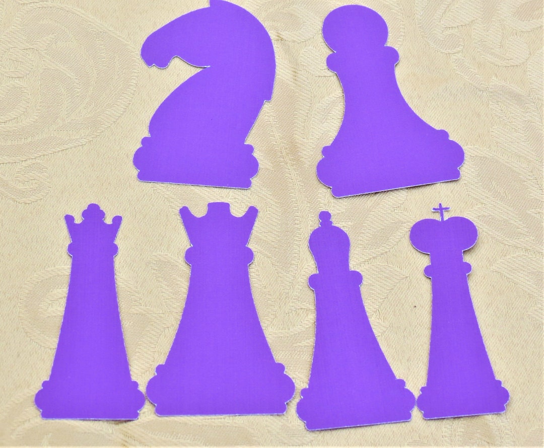 Chess Set Die Cut/checkers Set Cutout Pieces Handmade Embellishments ...
