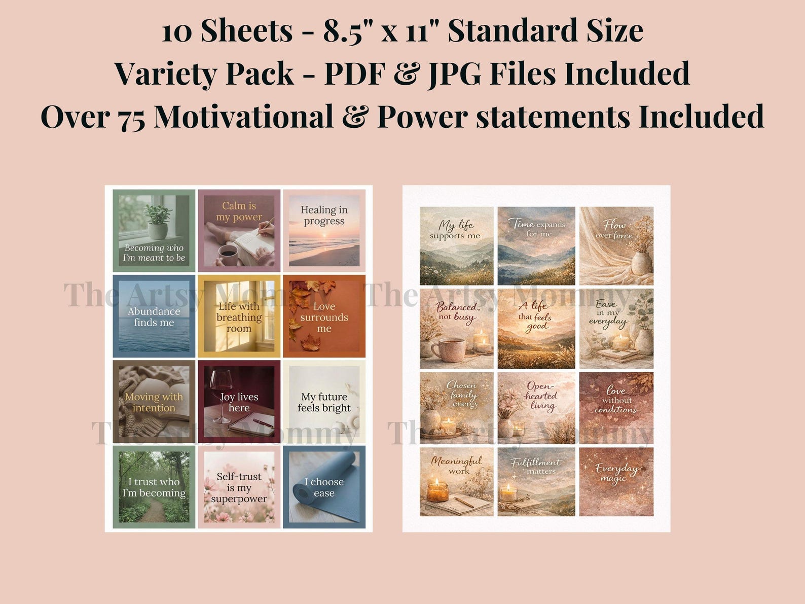 Vision Board Kit Printable Cut Outs. Motivational Affirmation Power ...
