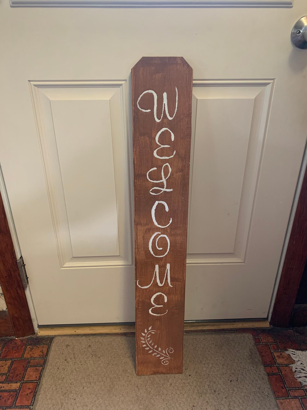 Rustic Wooden Welcome Sign: Farmhouse Front Door Decor - Etsy