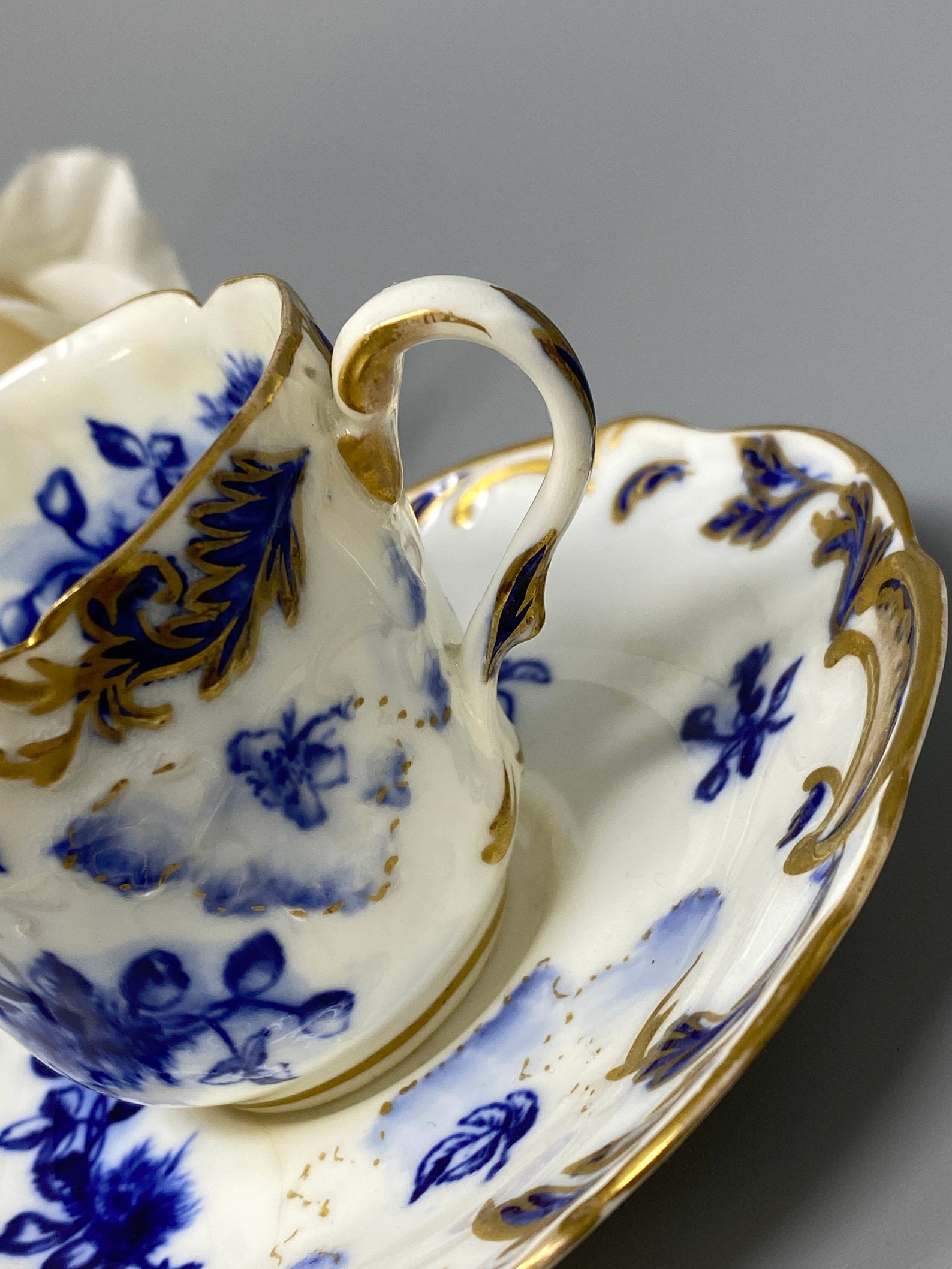 George Jones & Sons Crescent China Flow Blue Demitasse/espresso Cup and ...