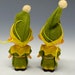 Twin Little Green Elf Ornaments - Etsy