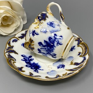George Jones & Sons Crescent China Flow Blue Demitasse/espresso Cup and ...