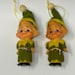 Twin Little Green Elf Ornaments - Etsy