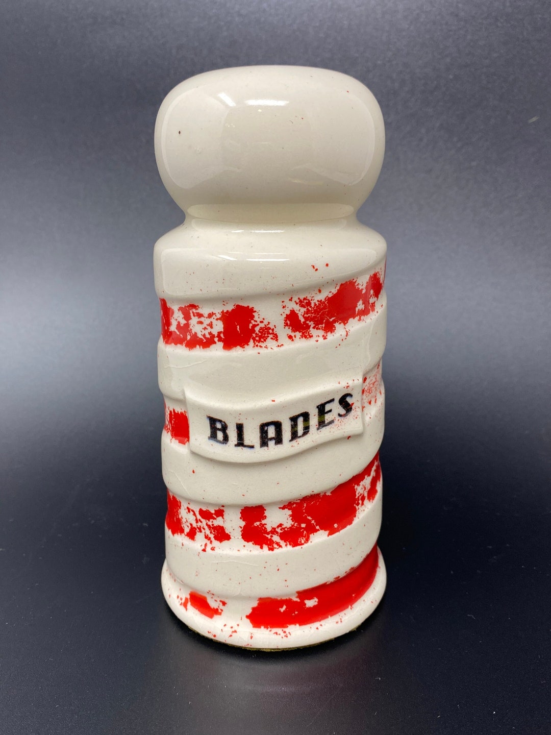 Barber Poll Ceramic Razor Blade Disposal Holder - Etsy