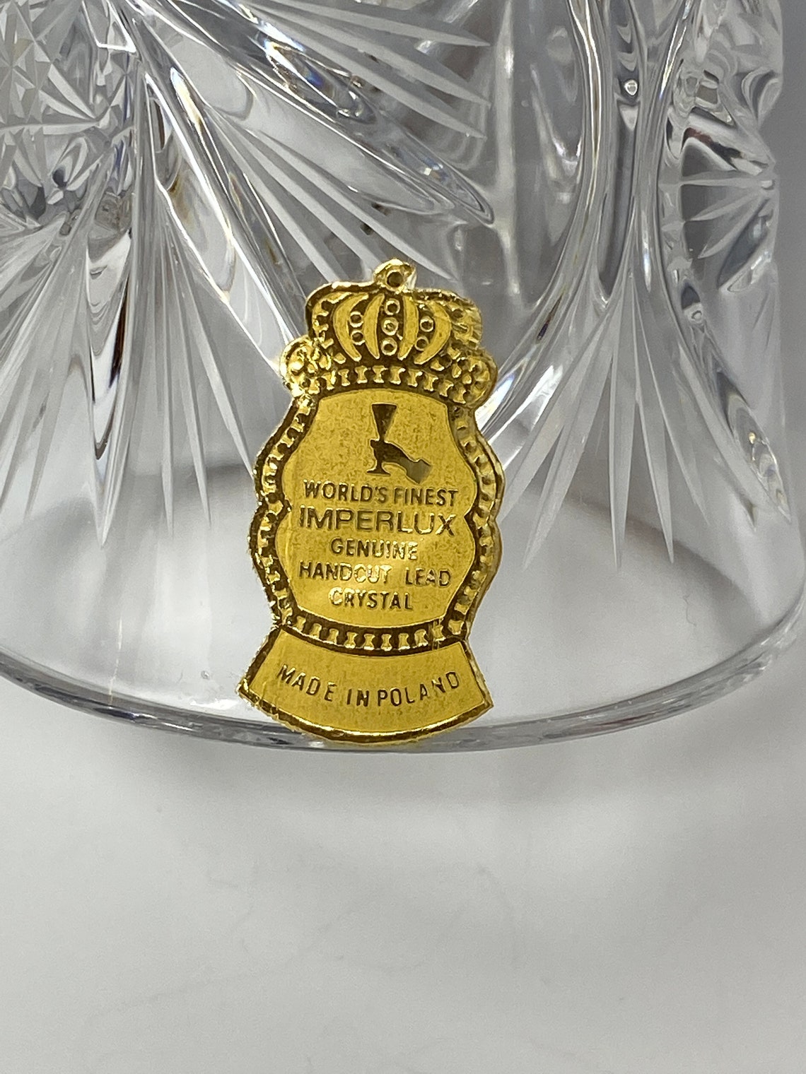 Imperlux Handcut Lead Crystal Bell, Poland - Etsy
