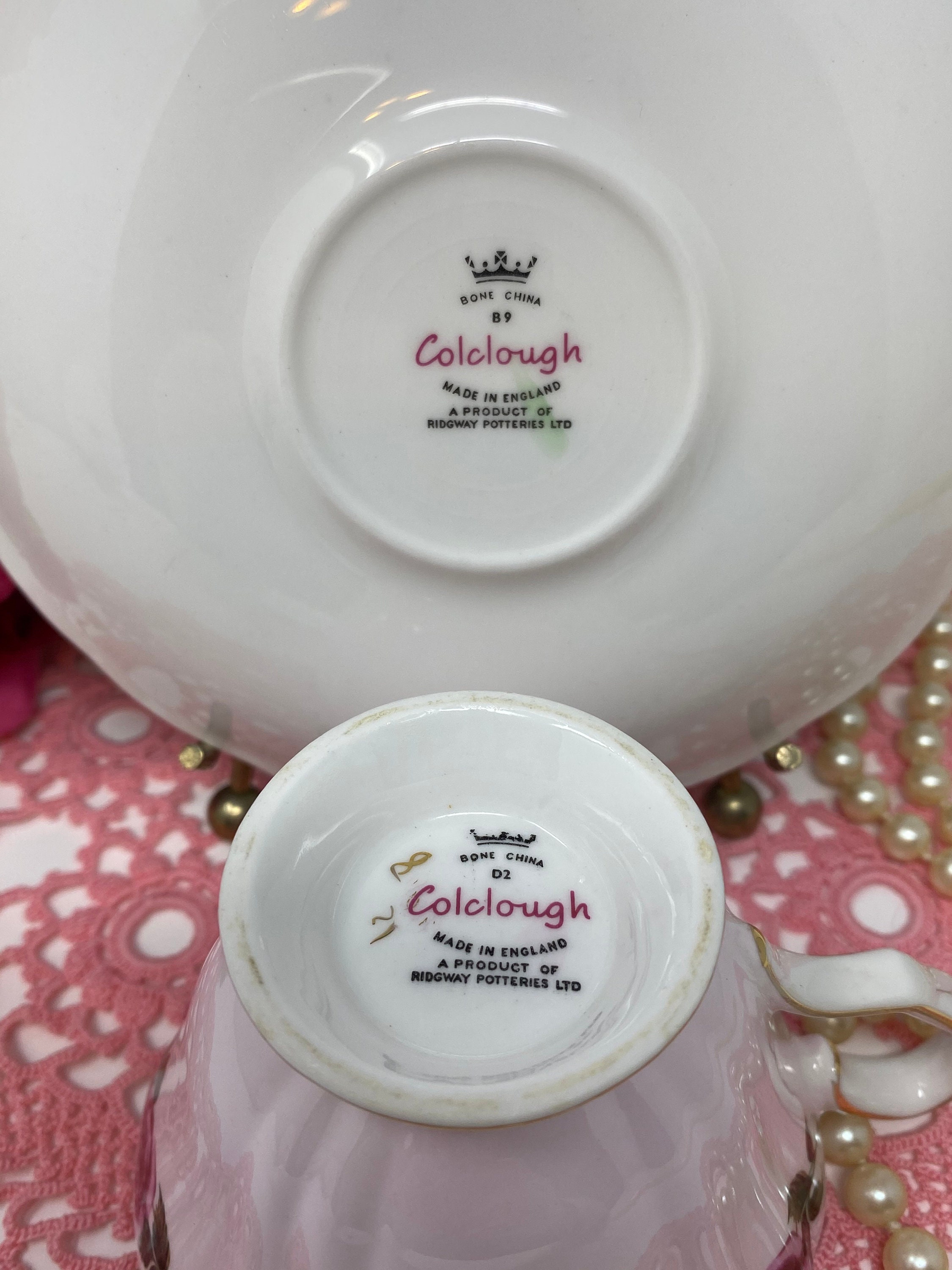 Colclough Ridgeway Potteries LTD Pink Roses on Pink | Etsy