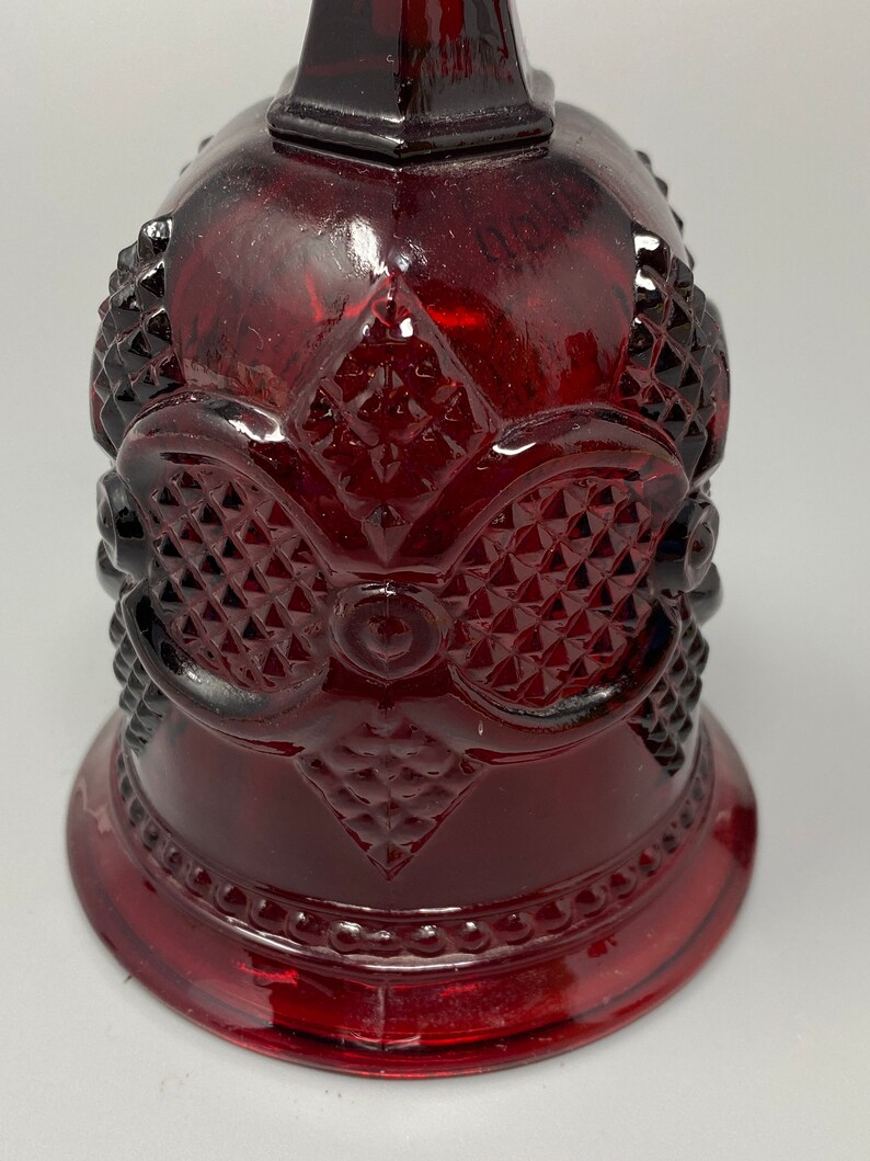 Avon Cape Cod Ruby Glass Bell | Etsy