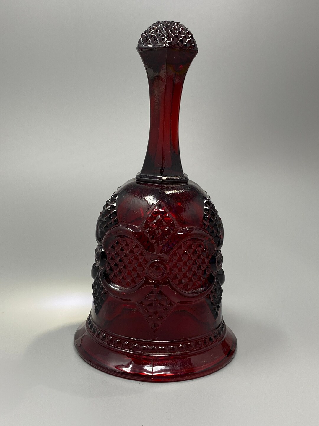 Avon Cape Cod Ruby Glass Bell - Etsy