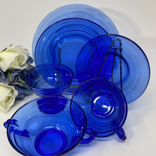 Blue Glassware - Etsy