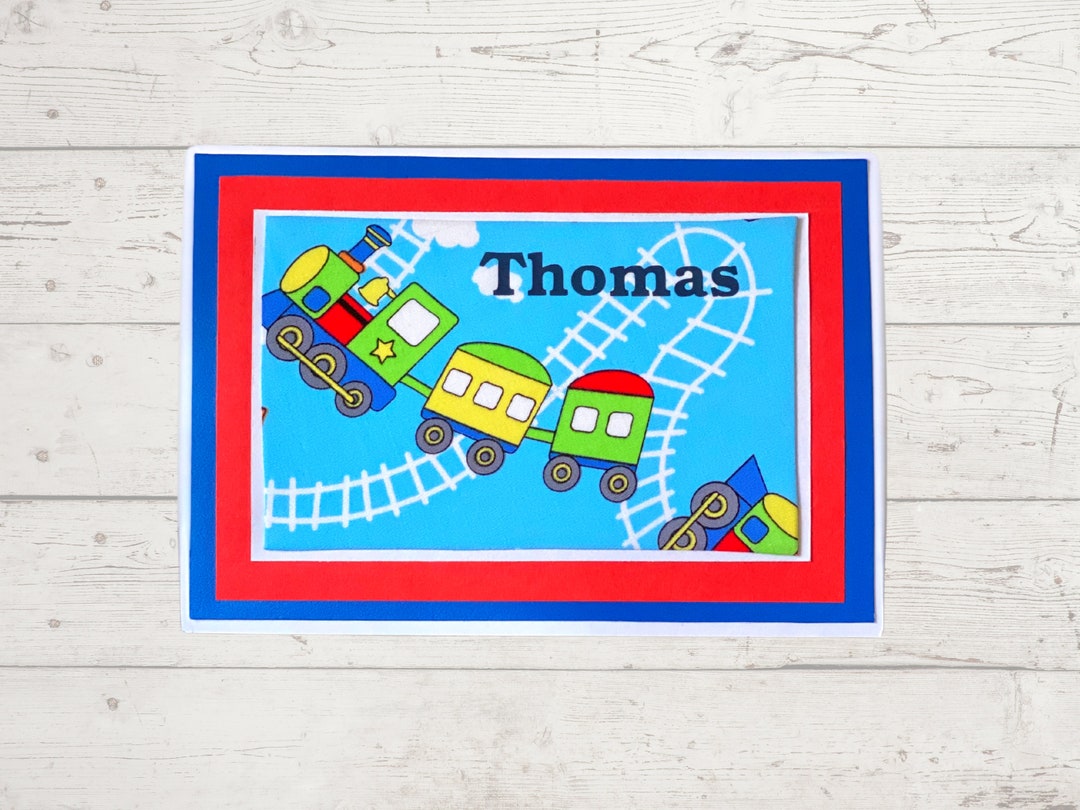 Handmade, 'trains' Birthday Card/gift for Kids Can Be Personalised ...