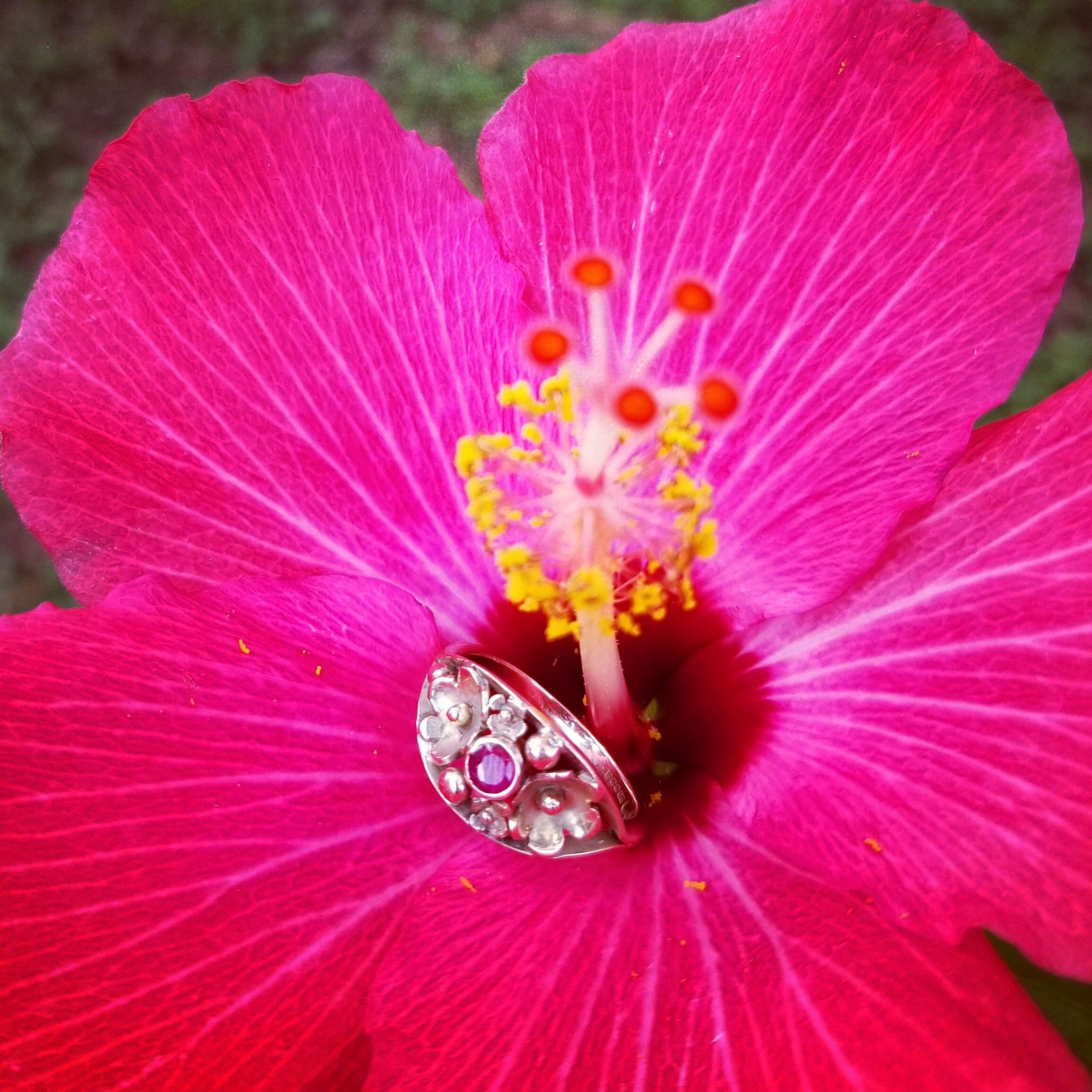 9k Victorian Ruby Flower Ring | Etsy