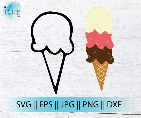 Ice Cream Ice Cream Cone Triple Scoop Cute Summer Treat Etsy