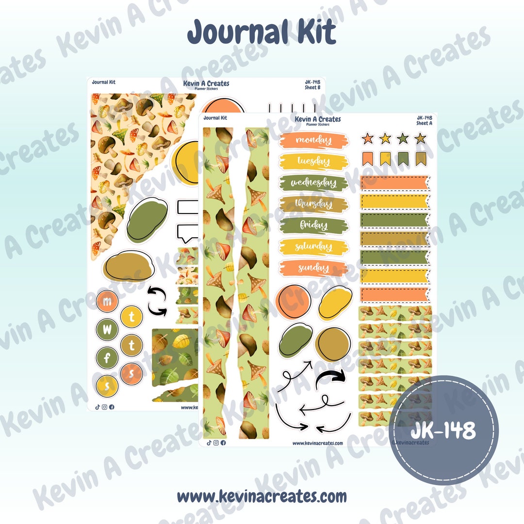 JK-148 Journaling Stickers Journal Kits Journal Stickers - Etsy