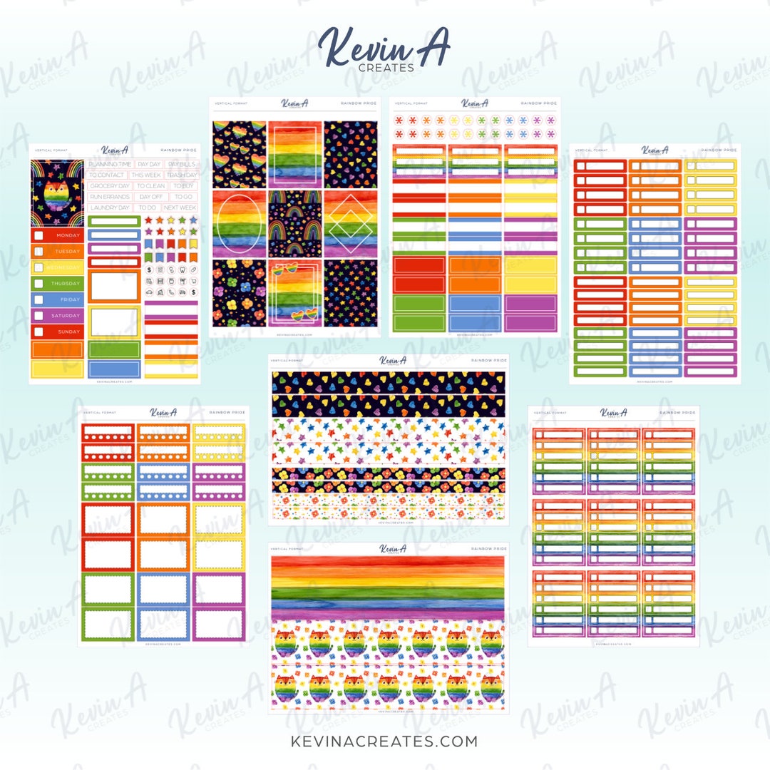 LGBTQIA Pride Weekly Planner Stickers - Etsy