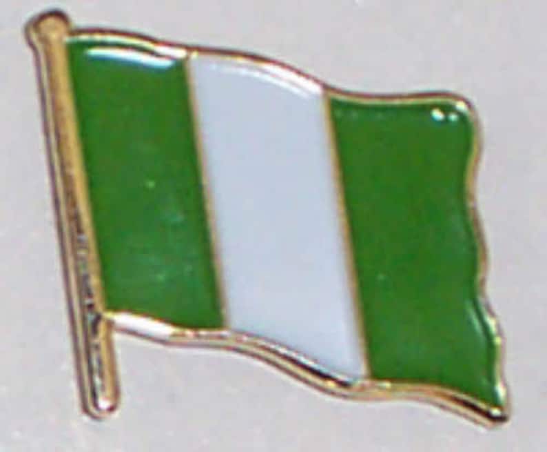 Nigeria Country Flag Enamel Pin Badge - Etsy UK