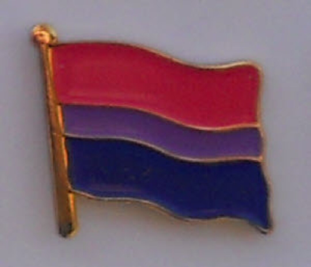 Bisexual Bi Pride Flag Enamel Pin Badge - Etsy