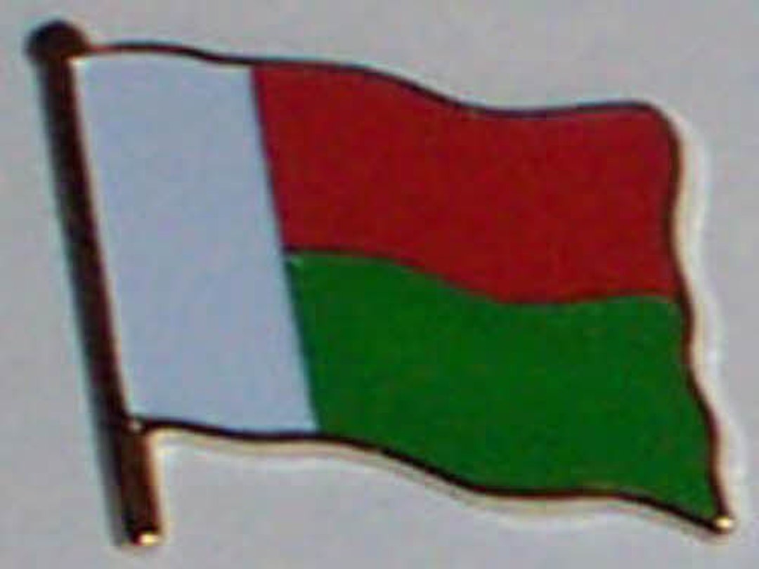 Madagascar Country Flag Enamel Pin Badge - Etsy