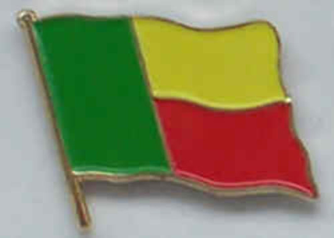 Benin Country Flag Enamel Pin Badge - Etsy