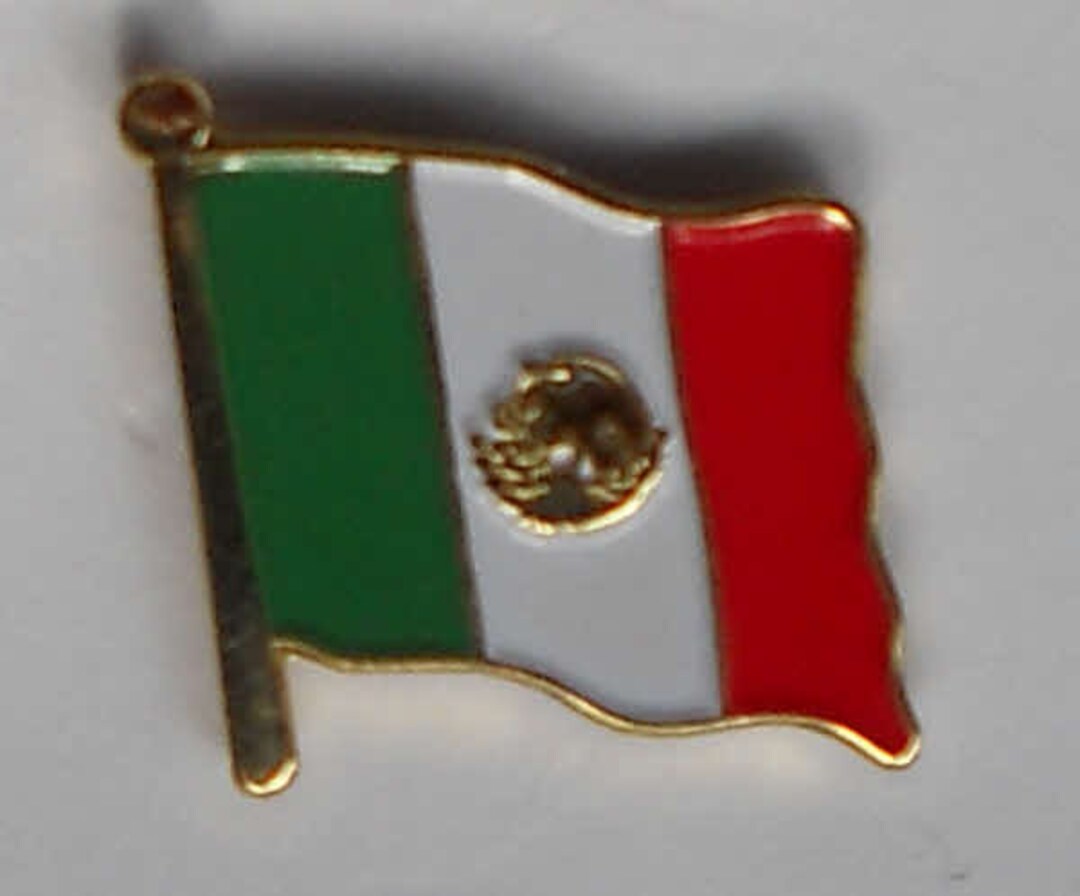 Mexico Country Flag Enamel Pin Badge - Etsy