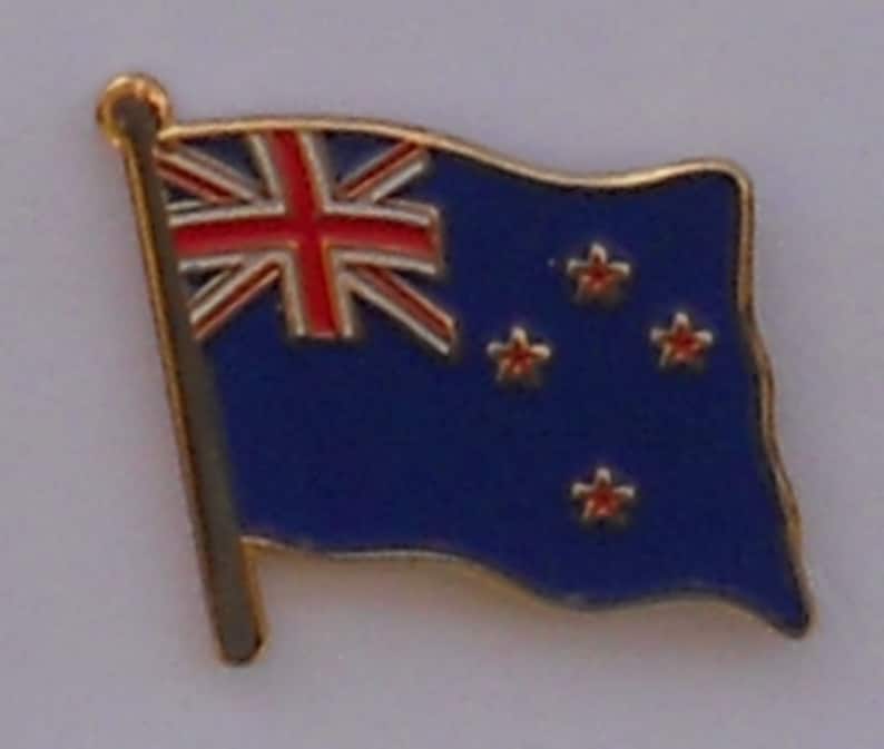 New Zealand Country Flag Enamel Pin Badge - Etsy