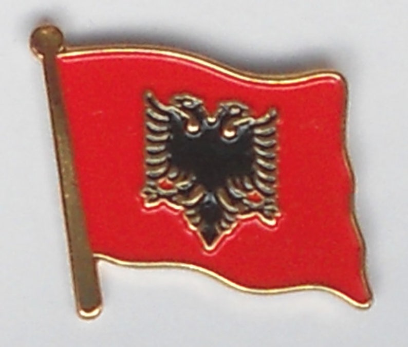 Albania Country Flag Enamel Pin Badge - Etsy