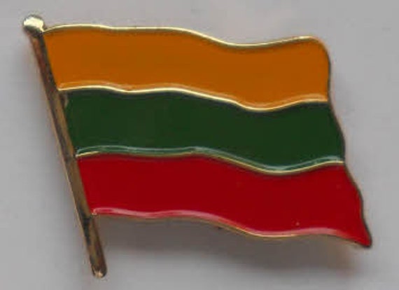 Lithuania Country Flag Enamel Pin Badge | Etsy