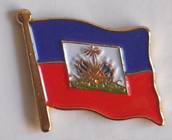 Haiti State Country Flag Enamel Pin Badge - Etsy