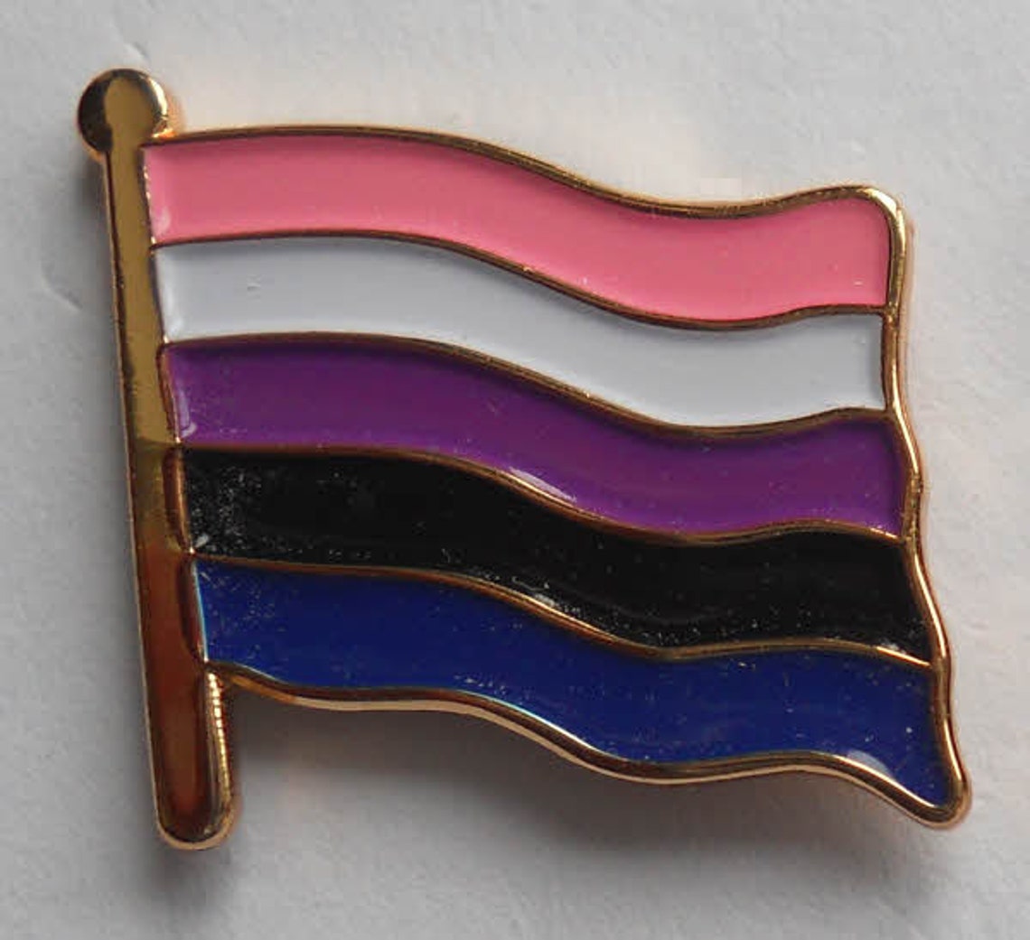 Genderfluid Pride Flag Enamel Pin Badge | Etsy