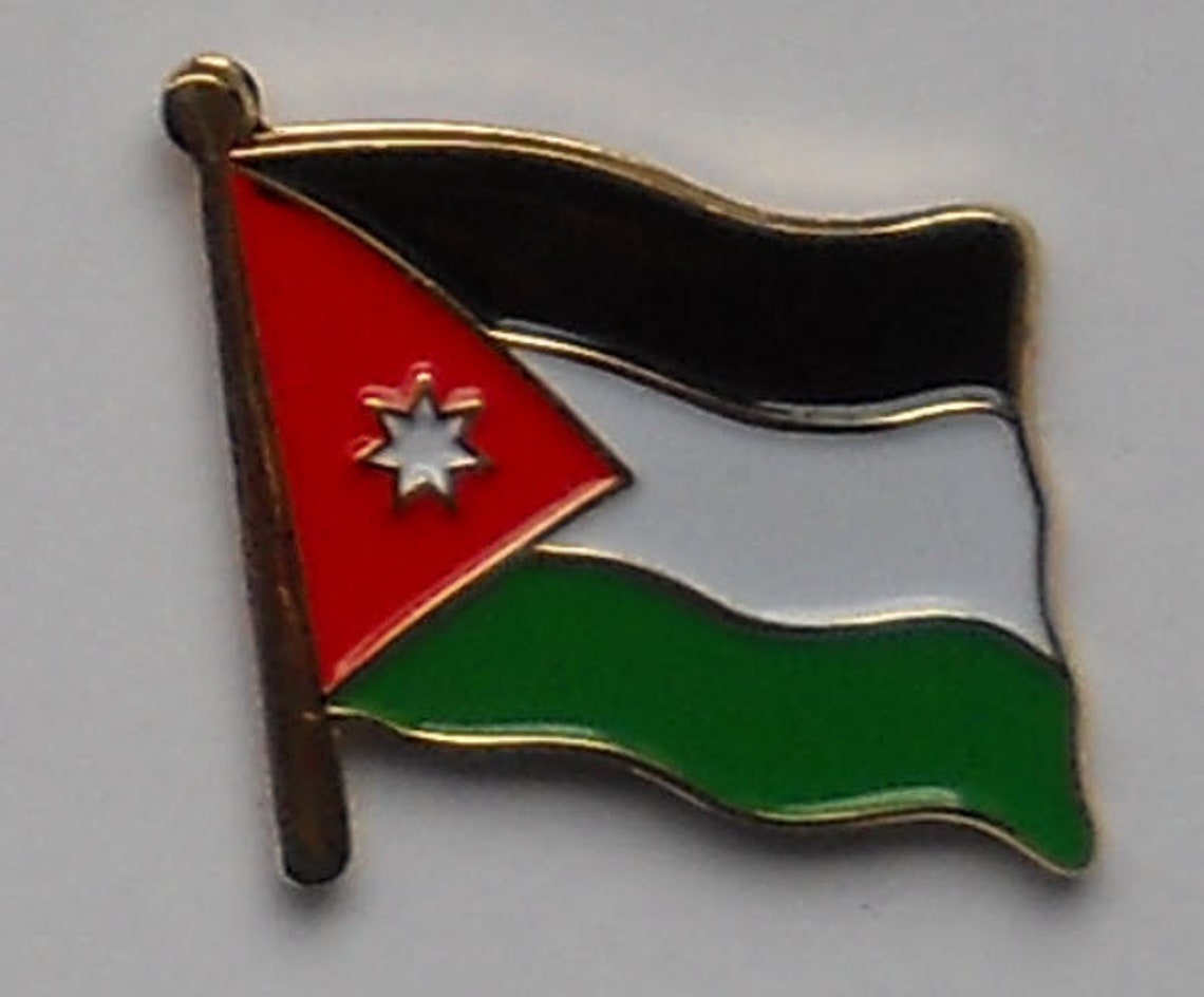 Jordan Country Flag Enamel Pin Badge - Etsy