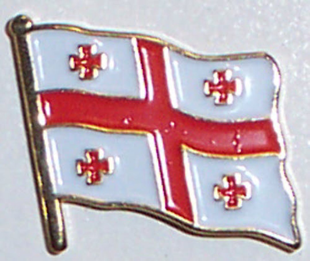 Georgia Country Flag Enamel Pin Badge - Etsy