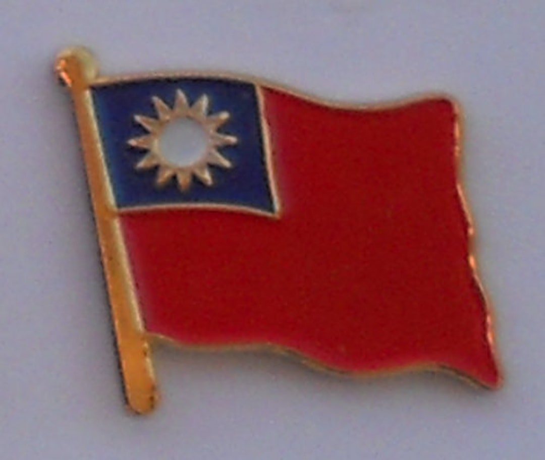 Taiwan Country Flag Enamel Pin Badge - Etsy